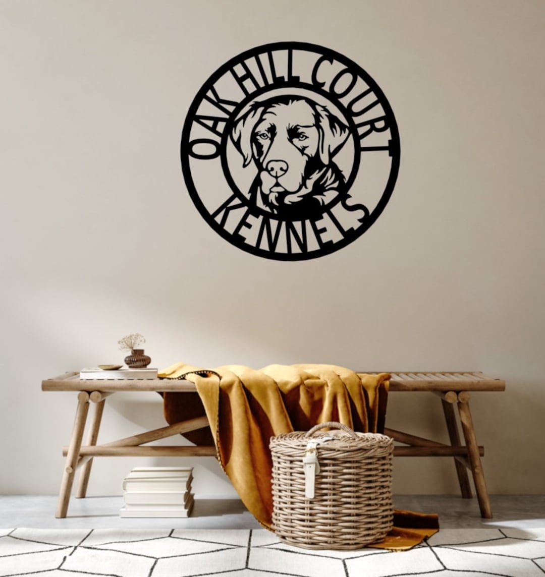 Personalised Labrador Dog Metal Sign Name Address House Number Door ...