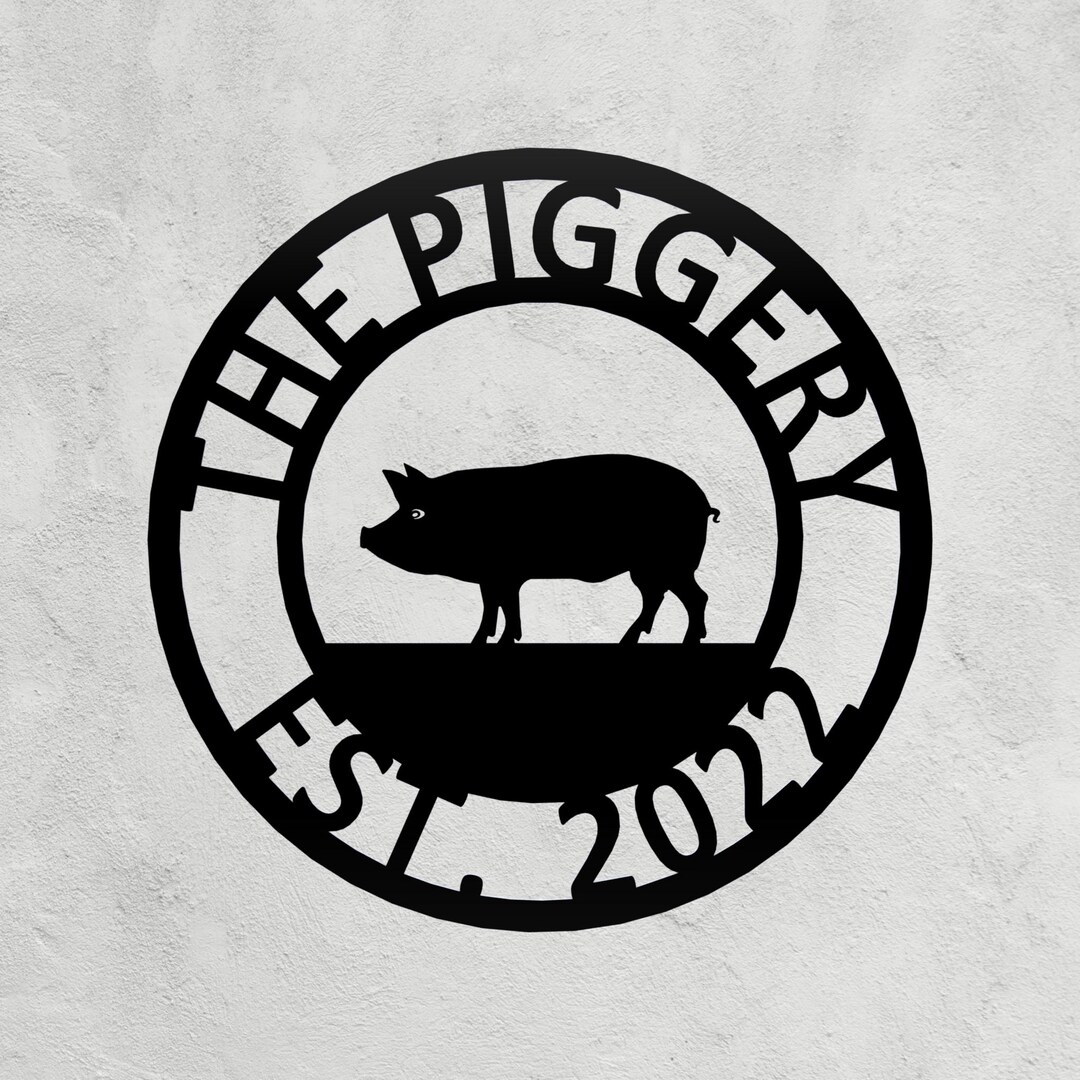 Pig Metal Farm Sign Farmhouse Decor Outdoor Custom Metal Sign - Etsy UK