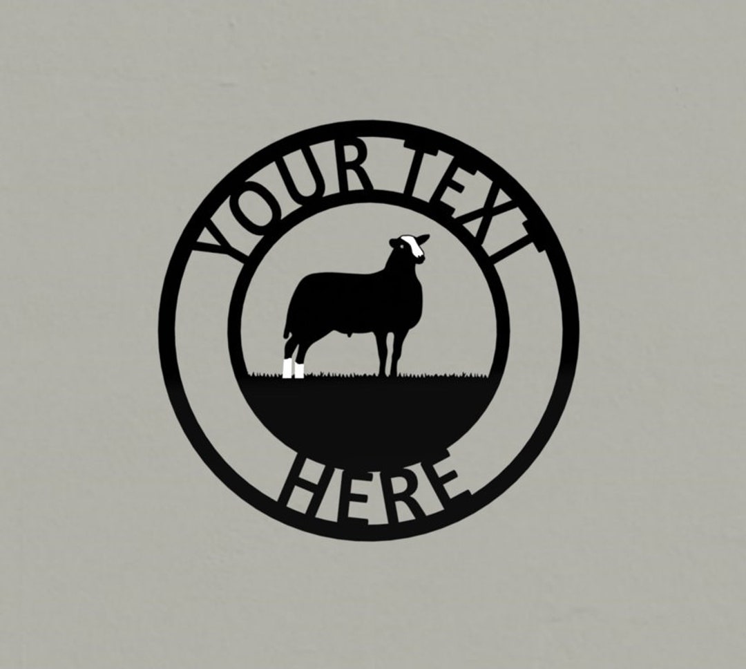 Zwartbles Sheep Metal Sign Personalised Custom Made Farm Sign Zwartbles ...
