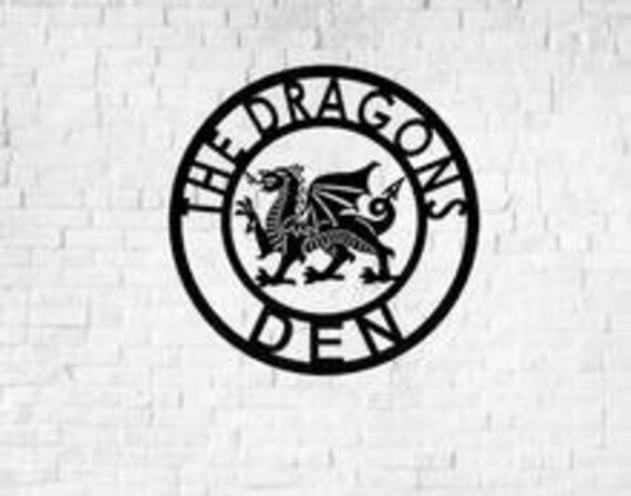 Welsh Dragon Metal Wall Art Personalised the Dragon's Den | Etsy