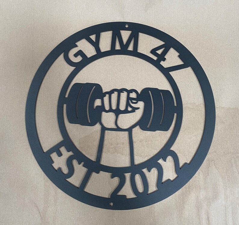 Metal Gym Sign Home Gym Sign Present Custom Made Gift - Etsy