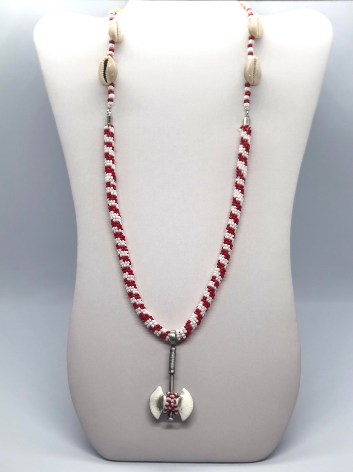 Shango Chango Lucumi Orisha red and white collar eleke | Etsy