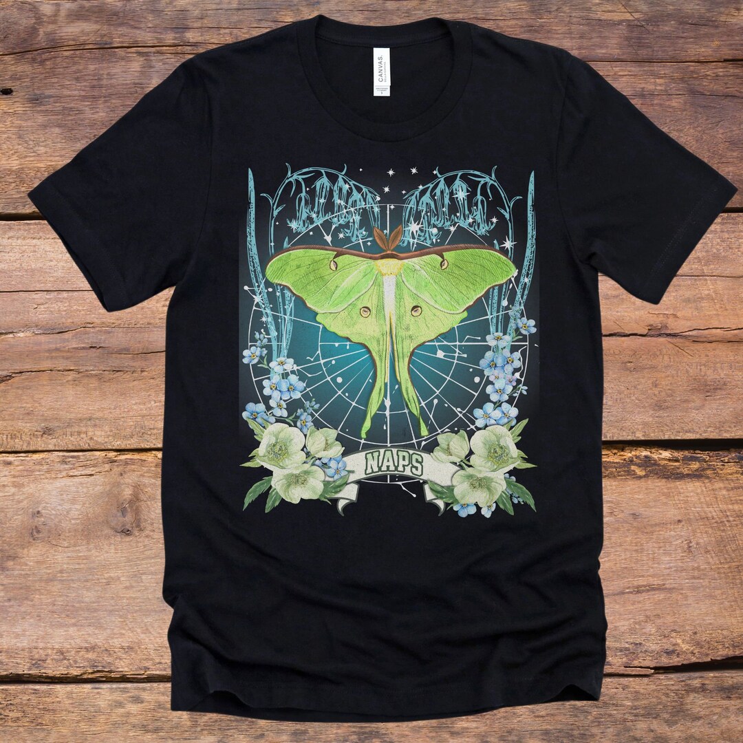 Nap Shirt Whimsigoth Weirdcore Luna Moth Tshirt Team Naps Oddly ...