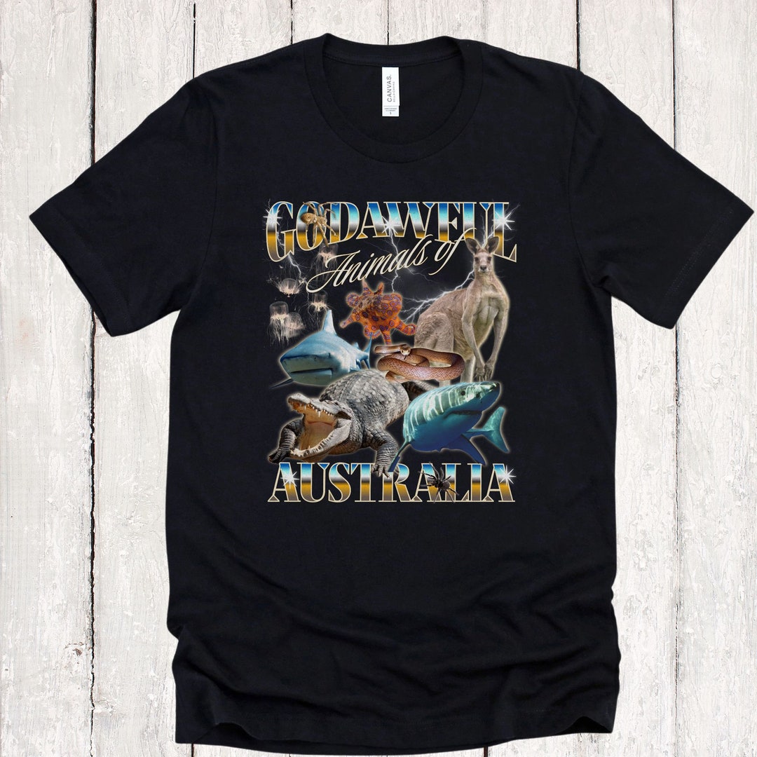 Awful Animals of Australia Bootleg Rap Shirt Unhinged Funny Meme Tee ...