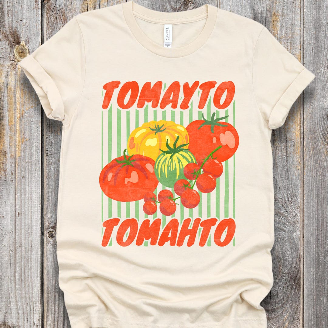 Retro Tomato Graphic T-shirt, Summer Vibes Tshirt, Gardener Graphic ...