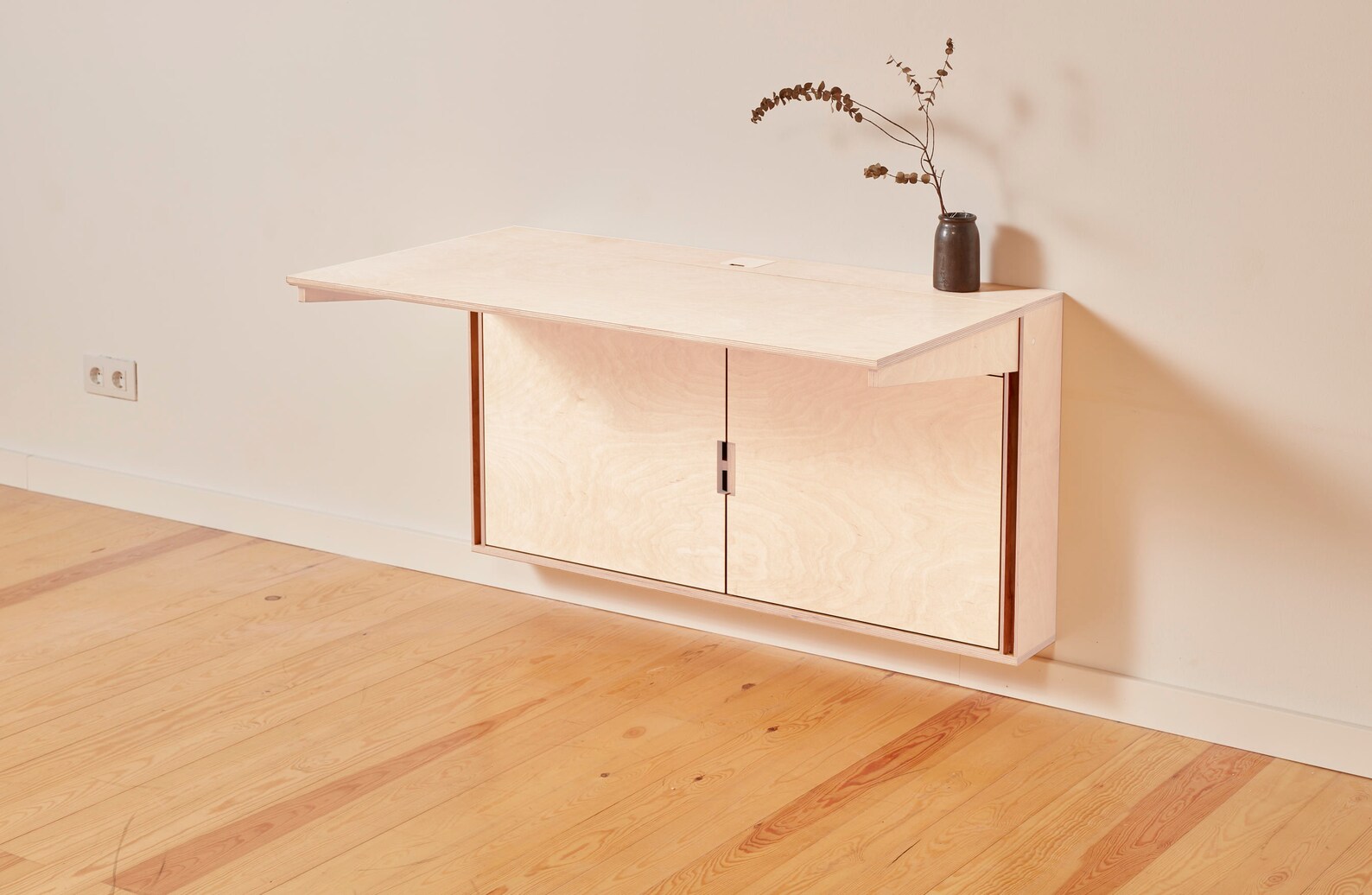 Wood Folding Desk With Storage Folding Work Space Home - Etsy