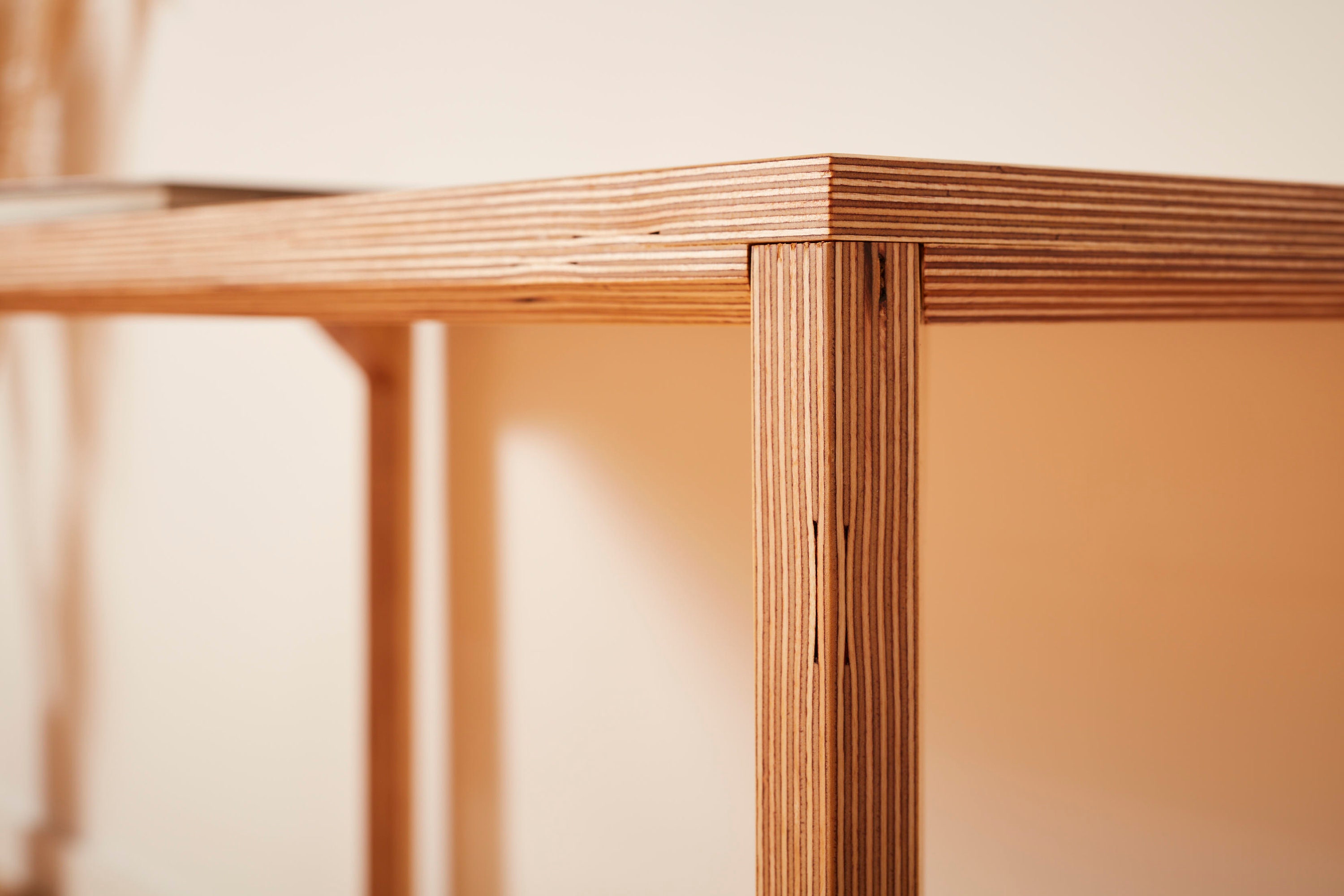 Wooden Desk to Work From Home, Birch Plywood Furniture, Modern Desk to ...