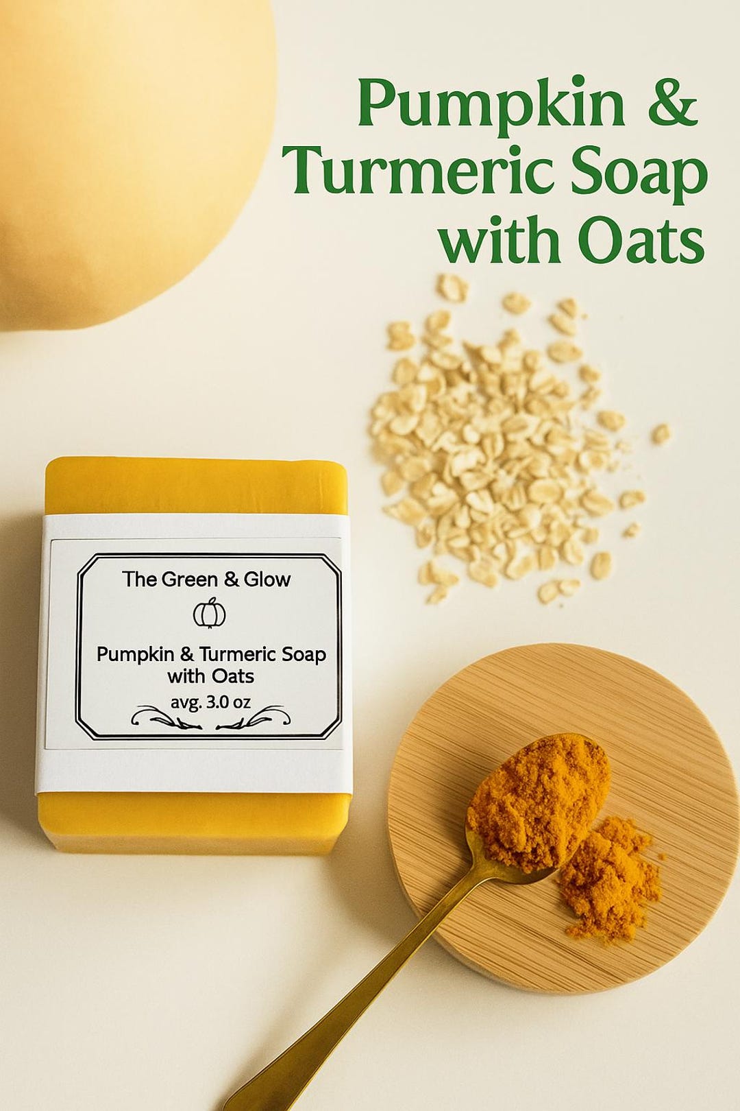 Pumpkin Turmeric Soap With Oat Ceramides – Moisturizing and Nourishing ...