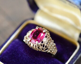 Faux Ruby Ring | Etsy