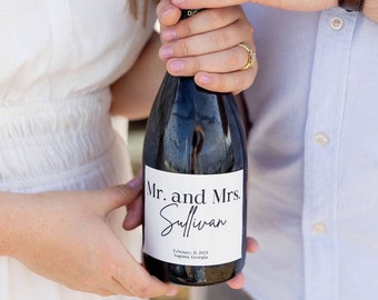 Personalized Engagement Wine Label, Custom Photo Wine Label, Engagement ...