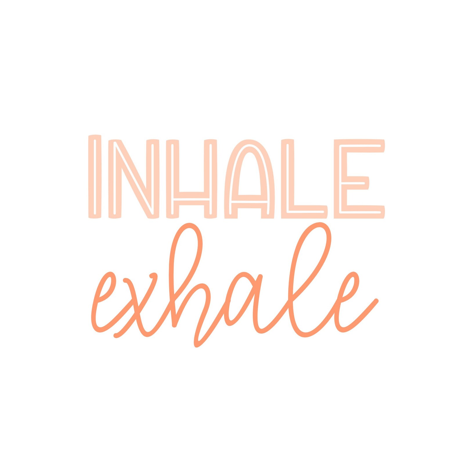 Inhale Exhale Sticker Inhale Exhale Breathe Sticker - Etsy