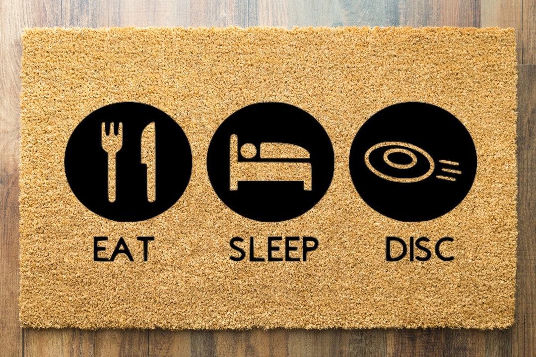 Eat Sleep Disc Disc Golf Gift Best Disc Golf Gift Outdoor Doormat ...
