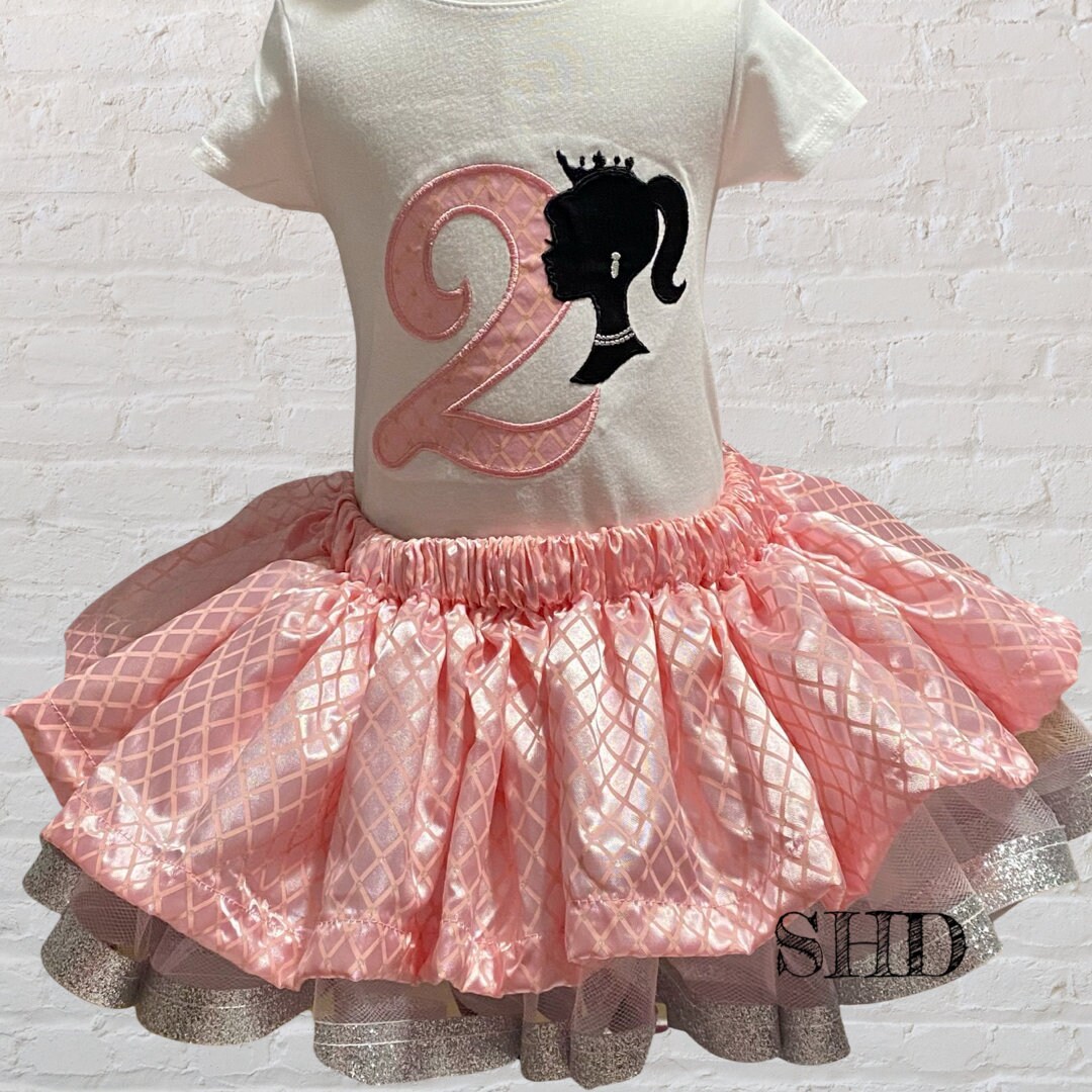 Barbie Inspired Birthday, Barbie Tutu Set, Girls Doll Silhouette ...