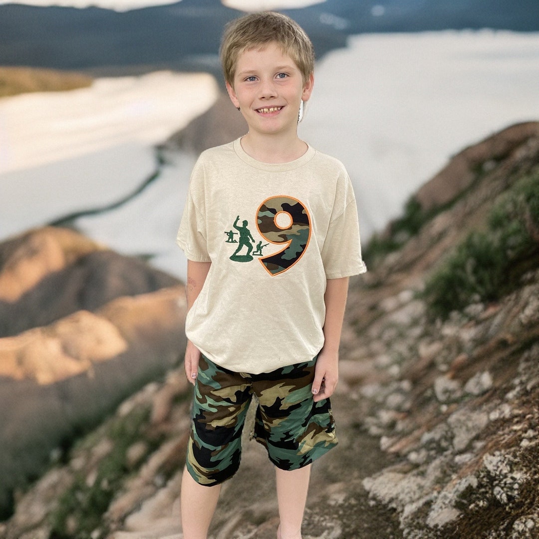 Army Boy Birthday Shirt, Outfit, US Soldier Kids Shirt, Custom Camo ...