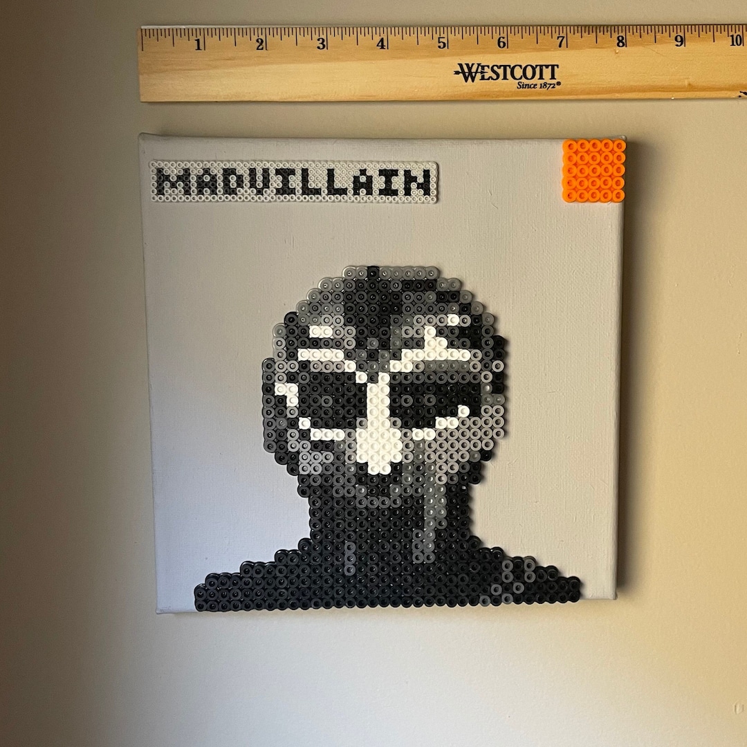 Madvillainy (MF DOOM & Madlib) Perler Bead Pixel Sprite | Music Wall ...