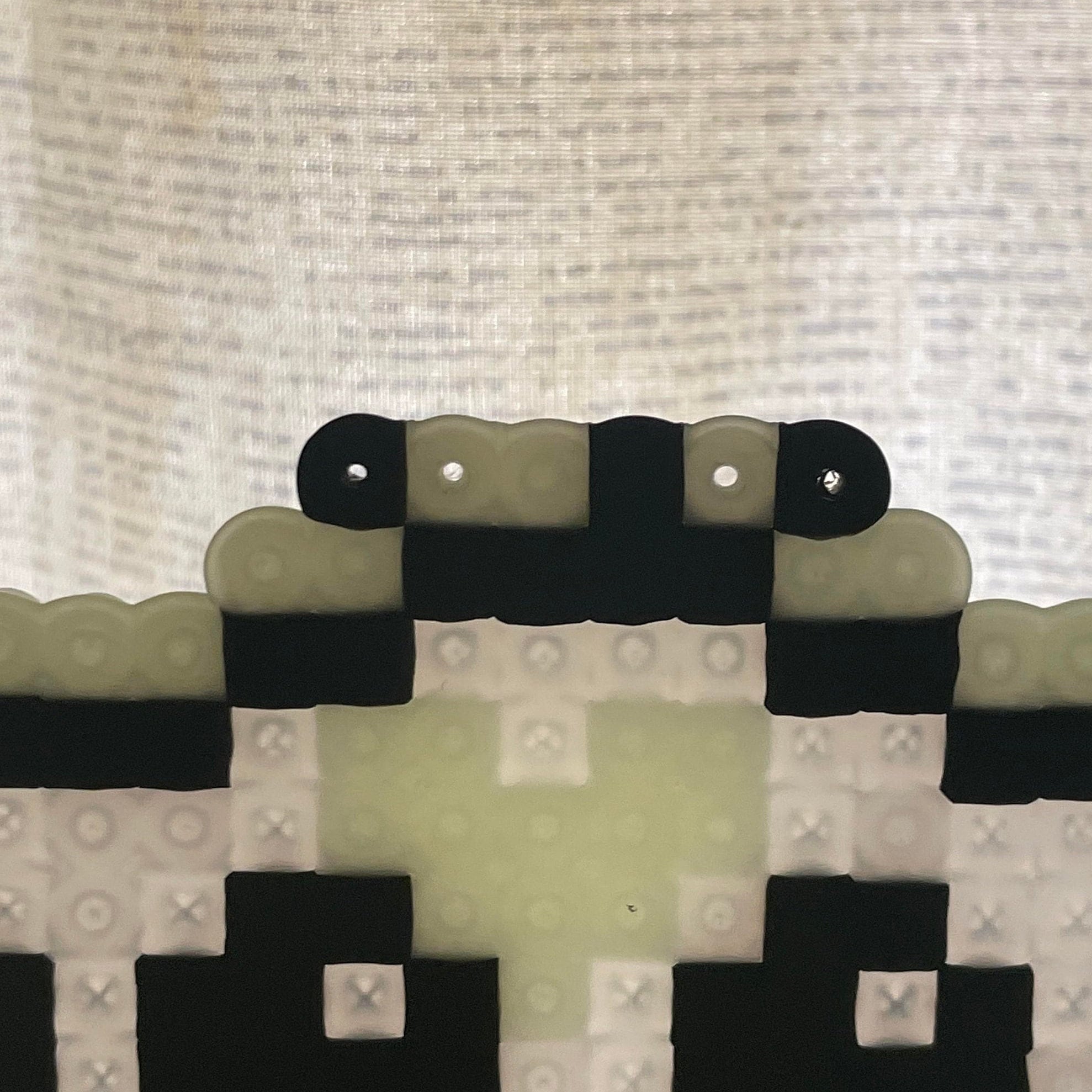 Glow-in-the-dark Grogu baby Yoda Perler Bead Sprite 8-bit Fuse Bead ...