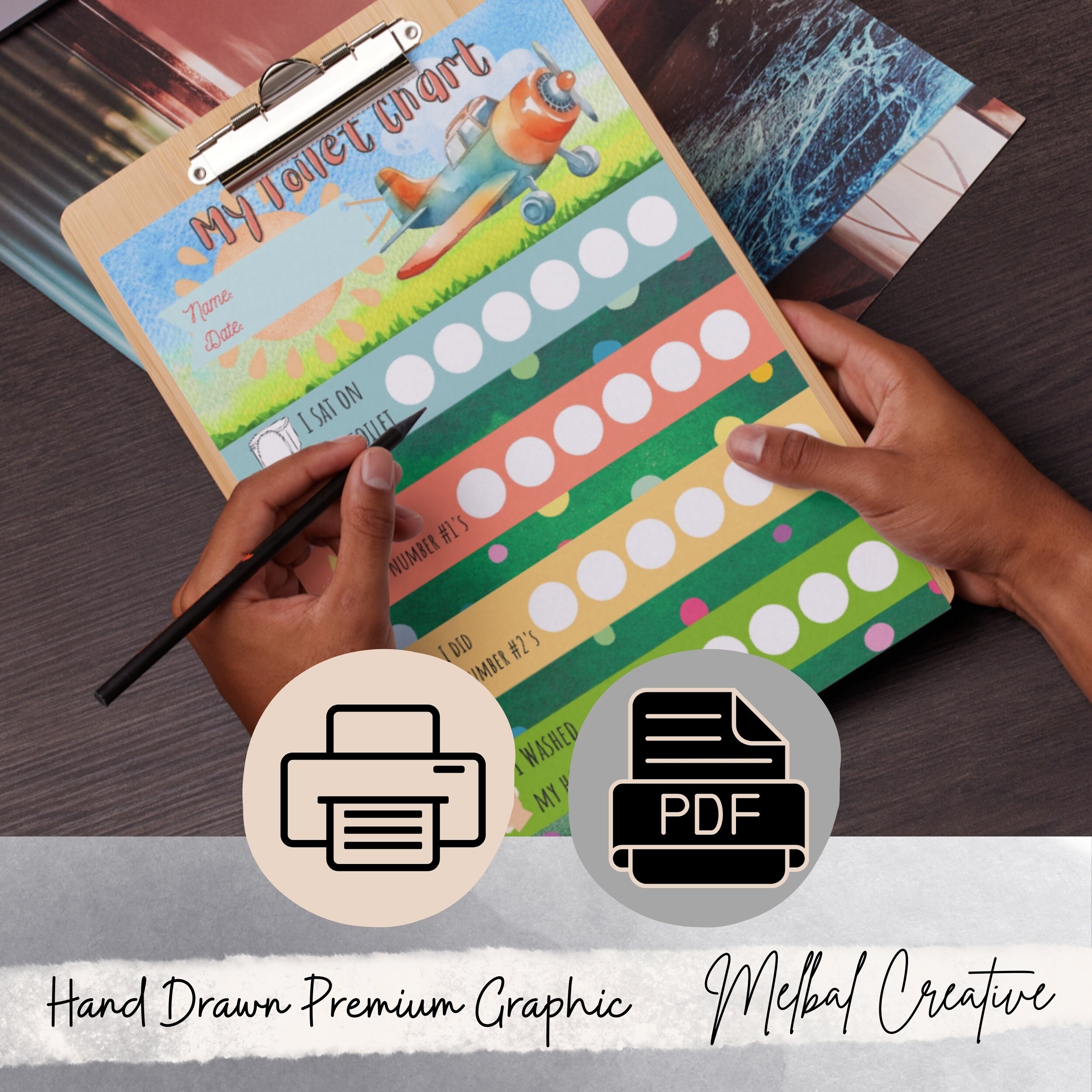 Toilet Training Chart PDF | A4 Printable Potty Reward Tracker for Kids ...