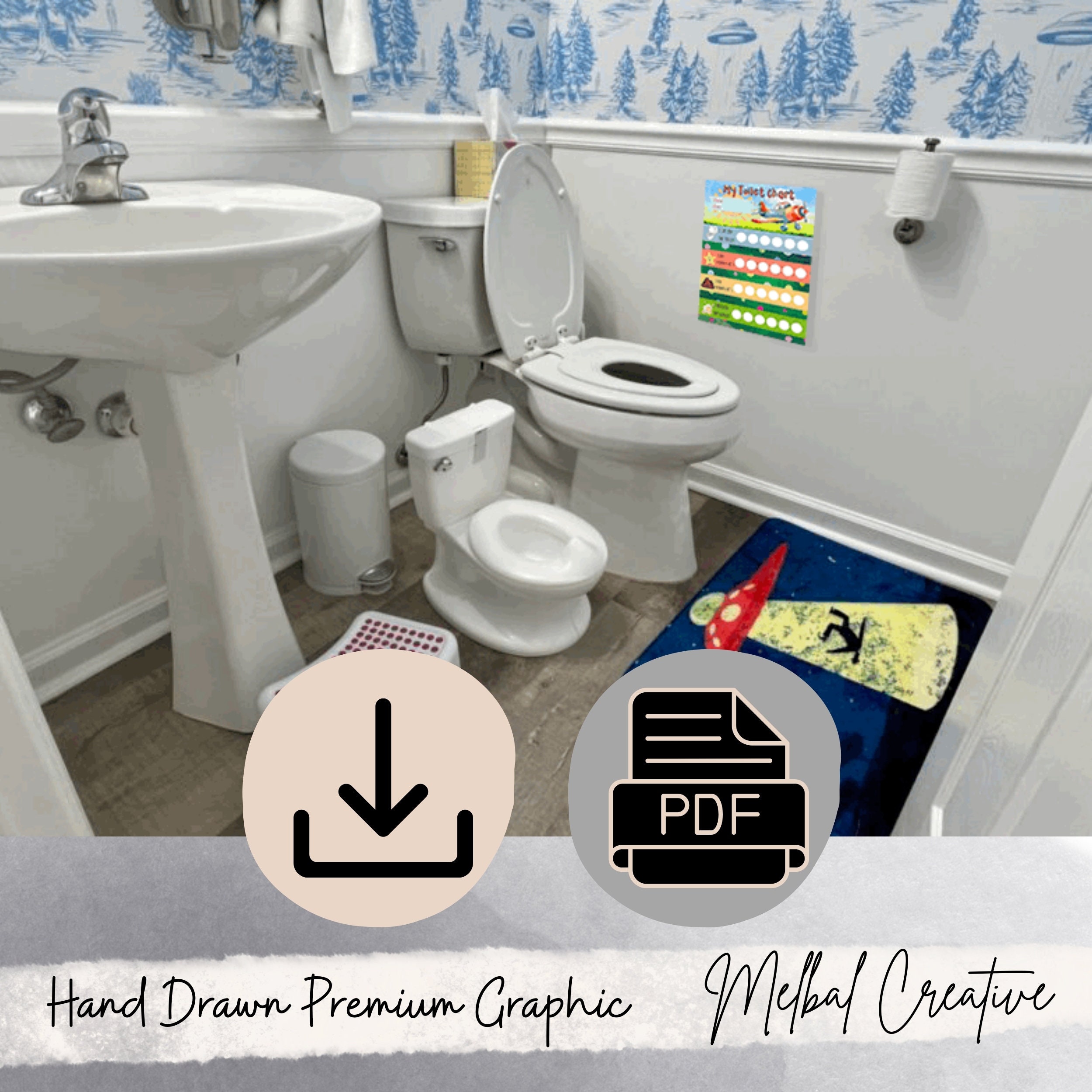 Toilet Training Chart PDF | A4 Printable Potty Reward Tracker for Kids ...