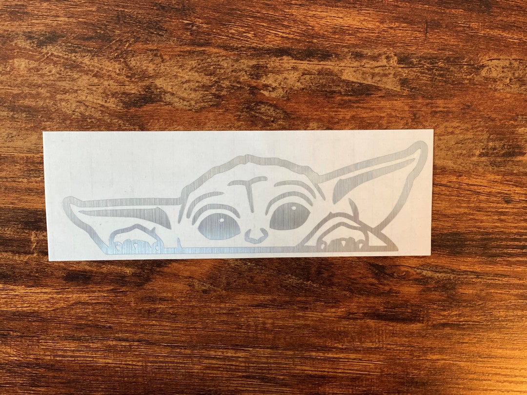 Baby Yoda Peek A Boo Sticker - Etsy