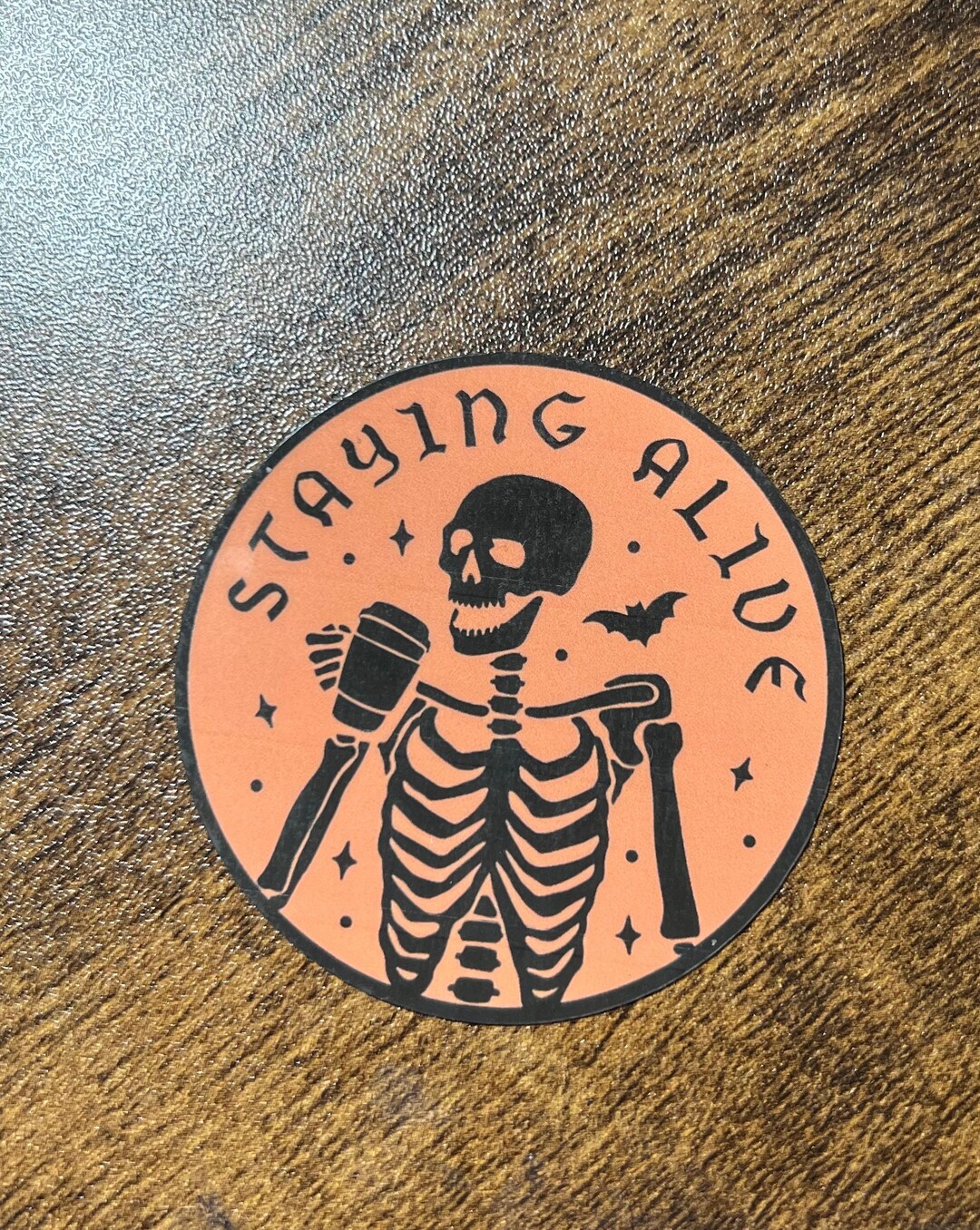 Staying Alive Skeleton Sticker - Etsy