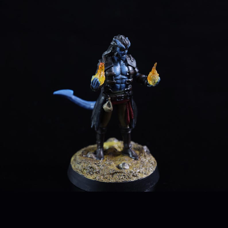 Male Tiefling Sorcerer / Warlock / Wizard Hand-painted D&D Miniature - Etsy
