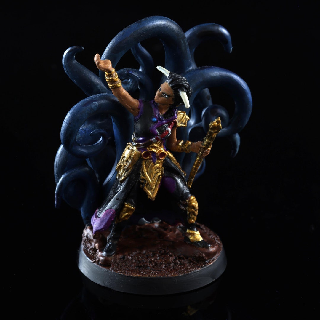 Female Human Warlock - Hand-painted D&D Miniature - Etsy