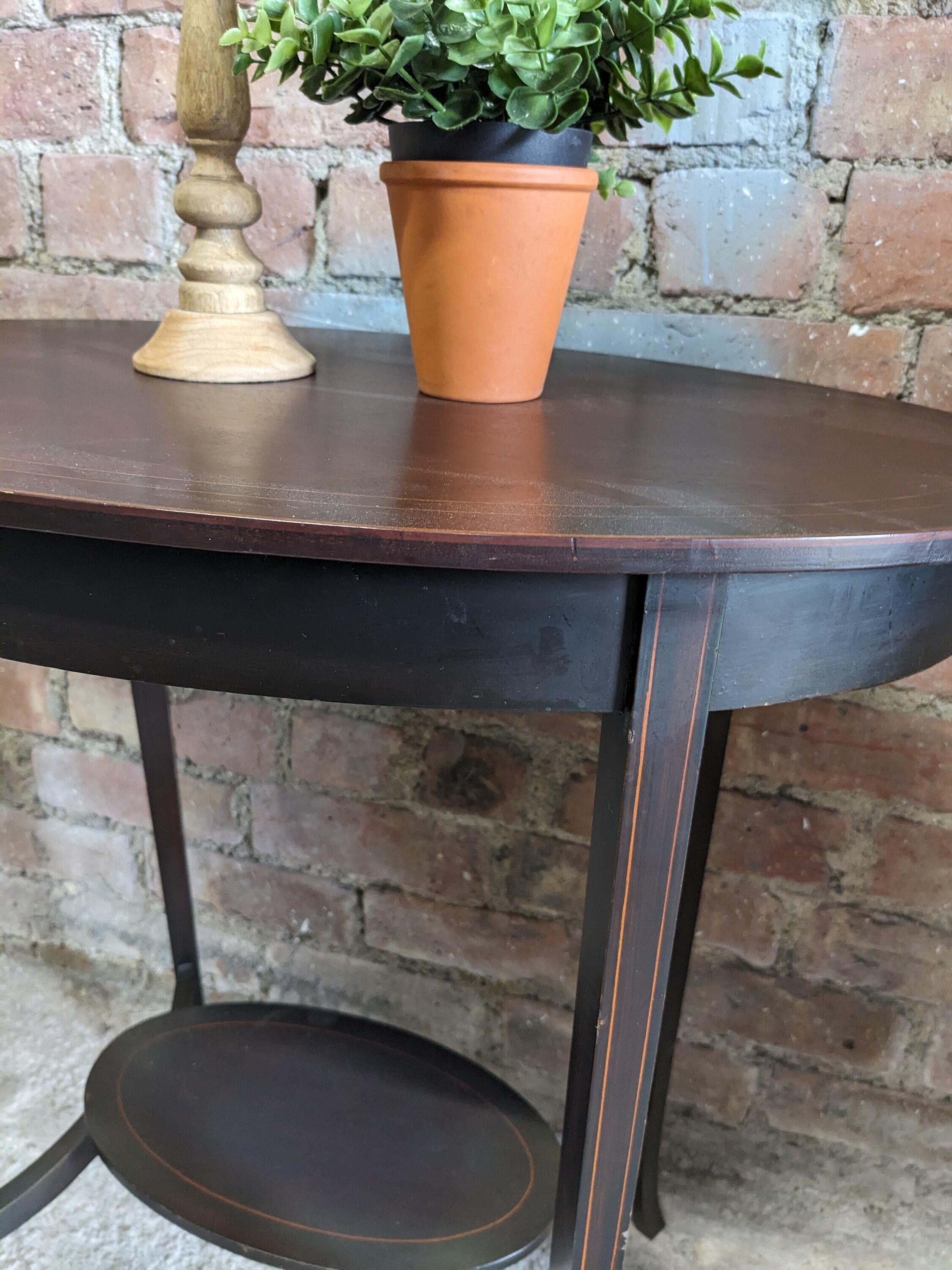 Vintage Oval Side Table - Etsy