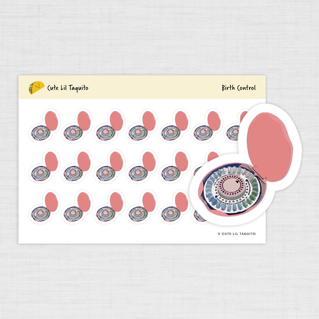 Birth Control Planner Stickers - PRINTED - Agenda Stickers, Diary ...