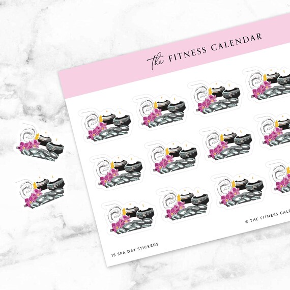Spa Day Stickers the Fitness Calendar Planner Stickers - Etsy