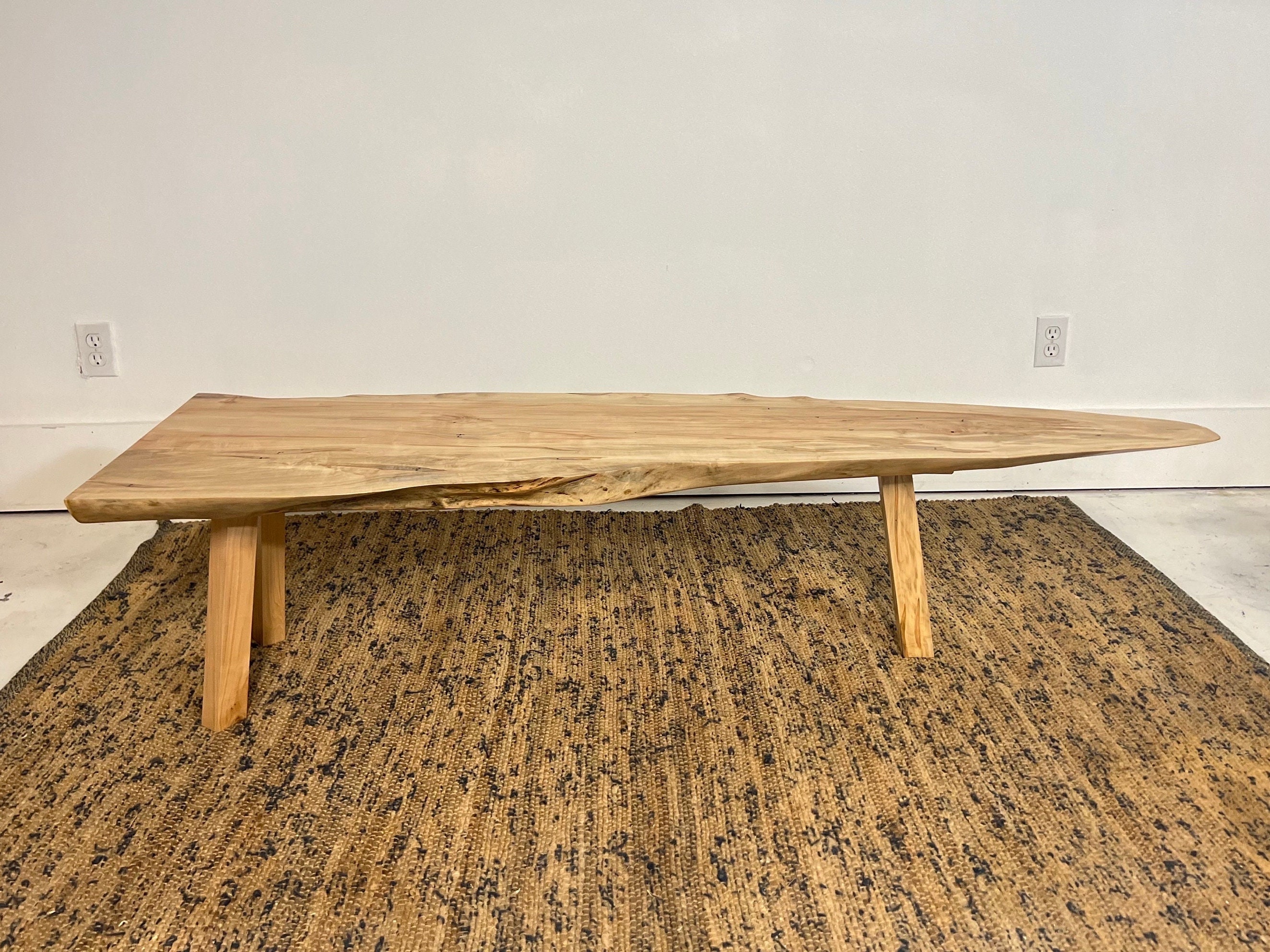 Three-legged Live-edge Coffee Table in Maple - Etsy