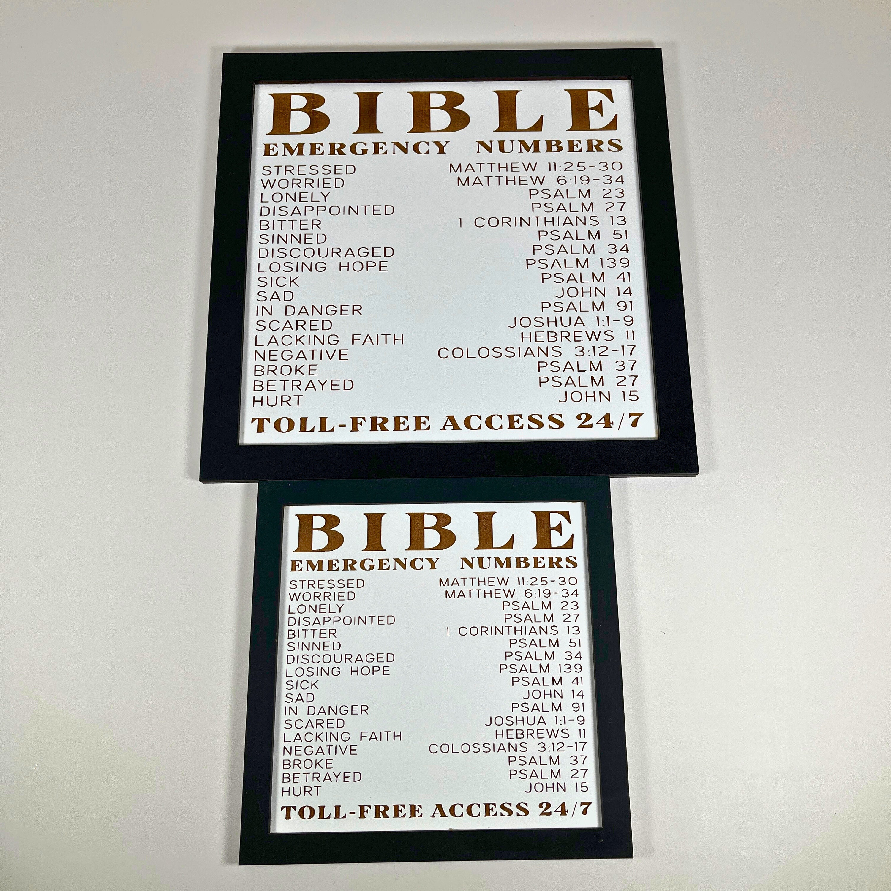 Bible Emergency Numbers, Scripture Wall Art, Christian Decor, Bible ...