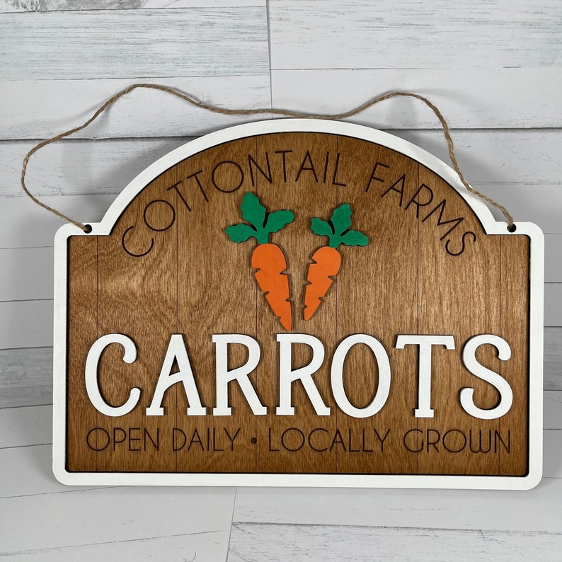Easter Carrot Farm Sign: Spring Wood Door Hanger Gifts - Etsy