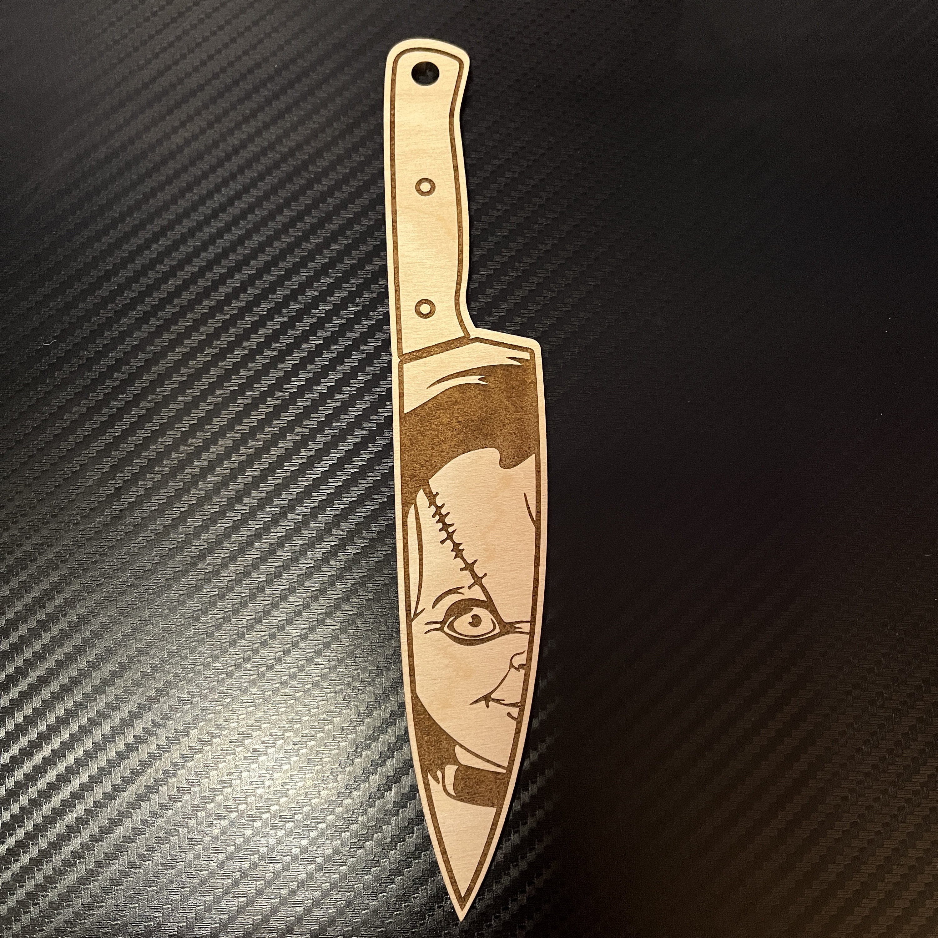 Horror Icon Portrait Wooden Knife Replica Art, Gifts for Horror Fans ...