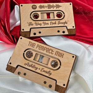 Personalized Wooden Cassette Tape: Spotify Playlist, Unique Couple ...