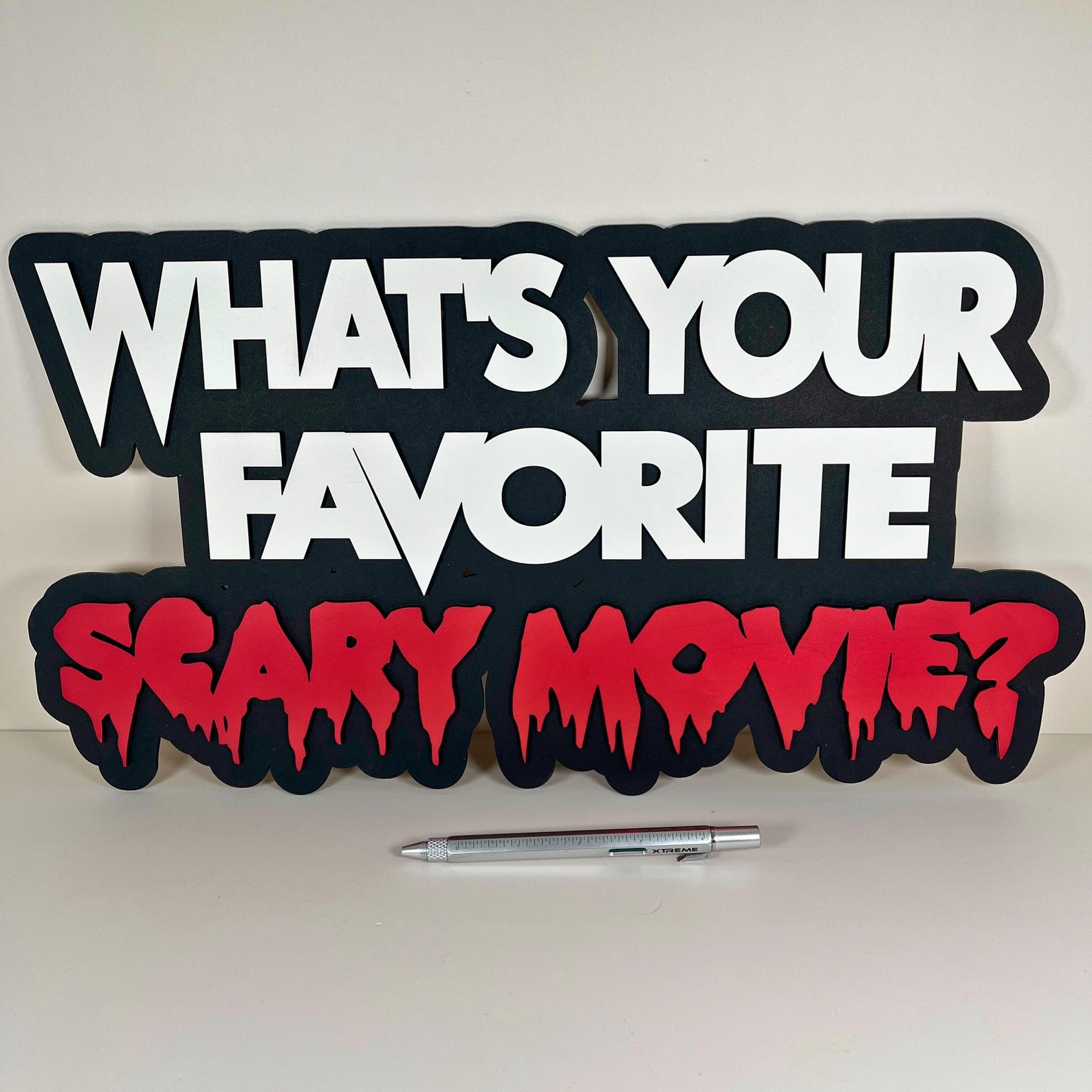 Horror Movie Sign: Scream Film Quote, Scary Movie Decor Gifts - Etsy