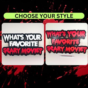 What's Your Favorite Scary Movie Sign: Ghostface Scream Quote, Horror ...