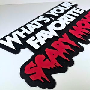 What's Your Favorite Scary Movie Sign: Ghostface Scream Quote, Horror ...