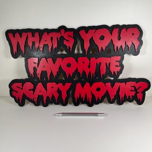 The Horror Den Wall Sign Door Sign Shelf Art, Movie Room Display Gift ...