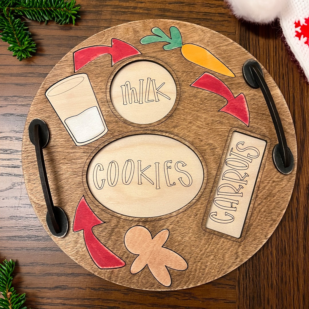 Santa's Snack Tray Interactive Christmas Eve Gift, Kids Serving Platter ...
