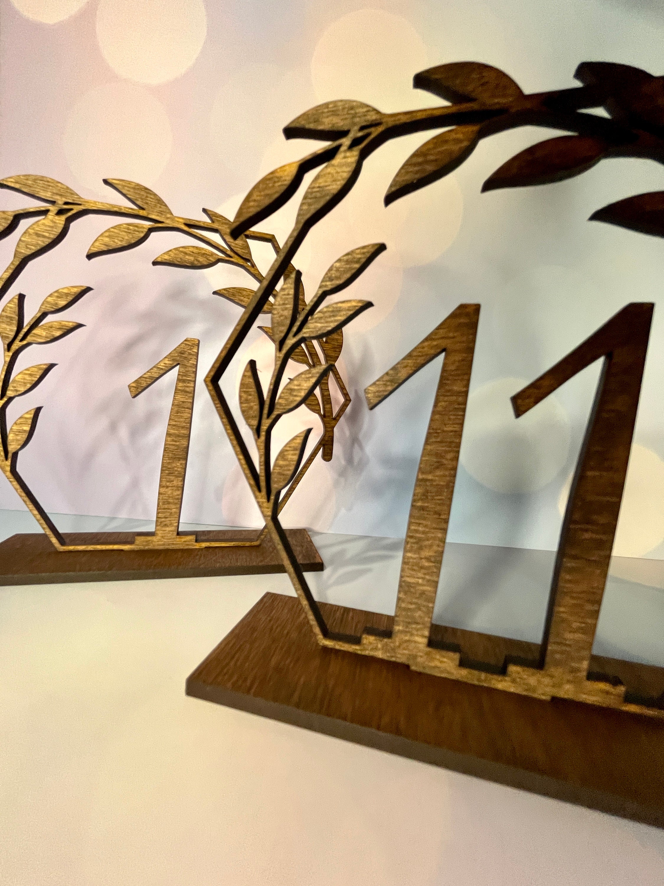 Rustic Laurel Wedding Table Numbers, Wedding Decor, Gift for Couples ...