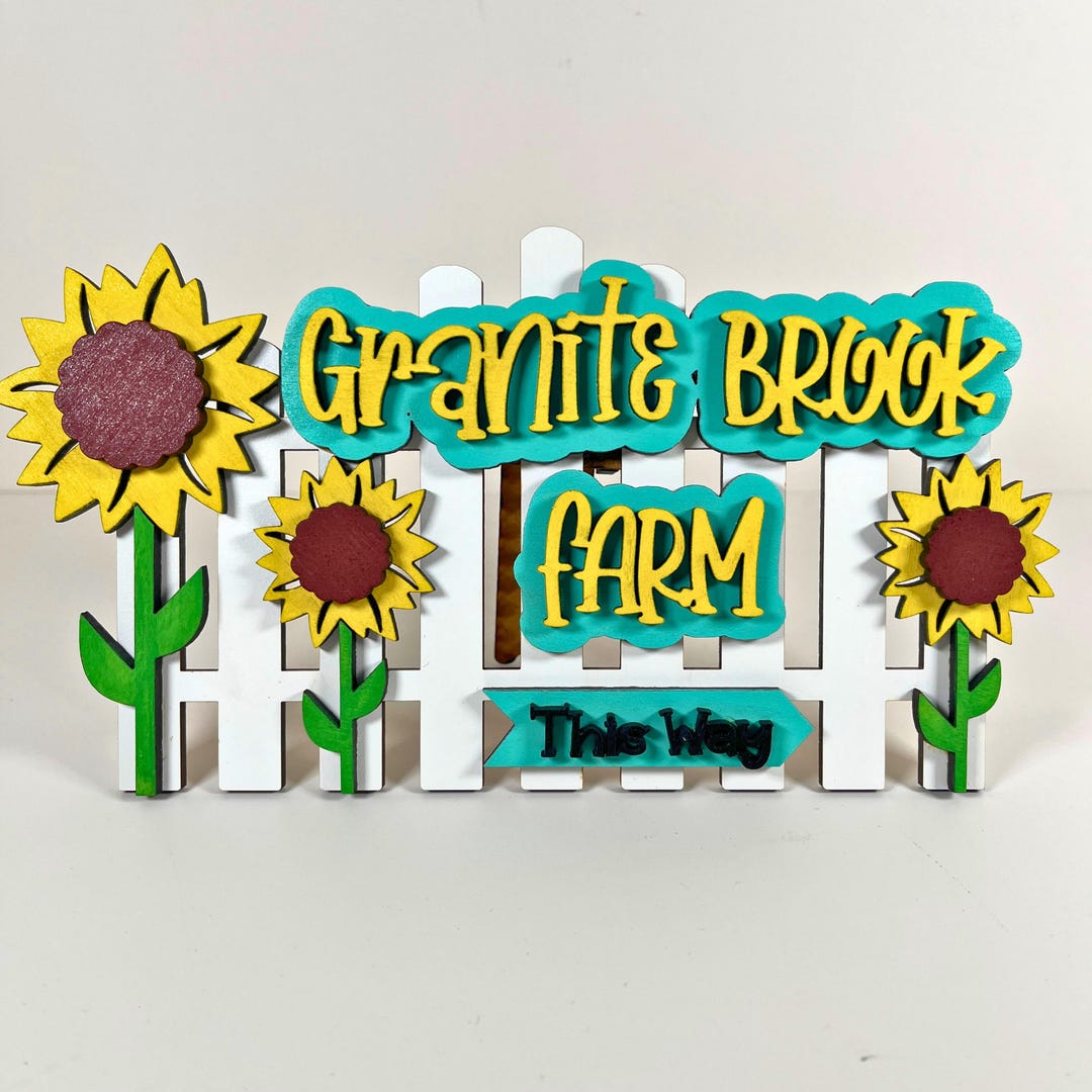 Personalized Sunflower Farm Sign: Wood Art Decor Gifts - Etsy