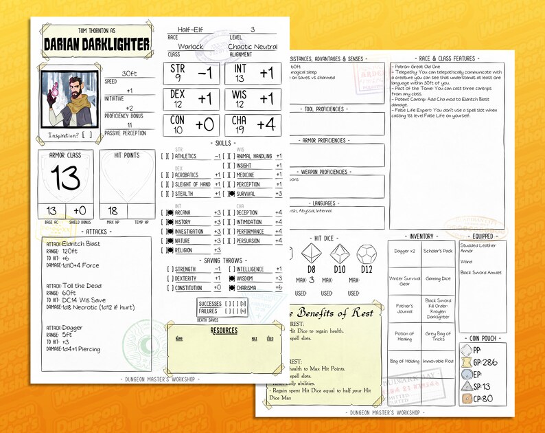 Build Your Own Form Fillable Pdf Character Sheet - Printable Forms Free ...