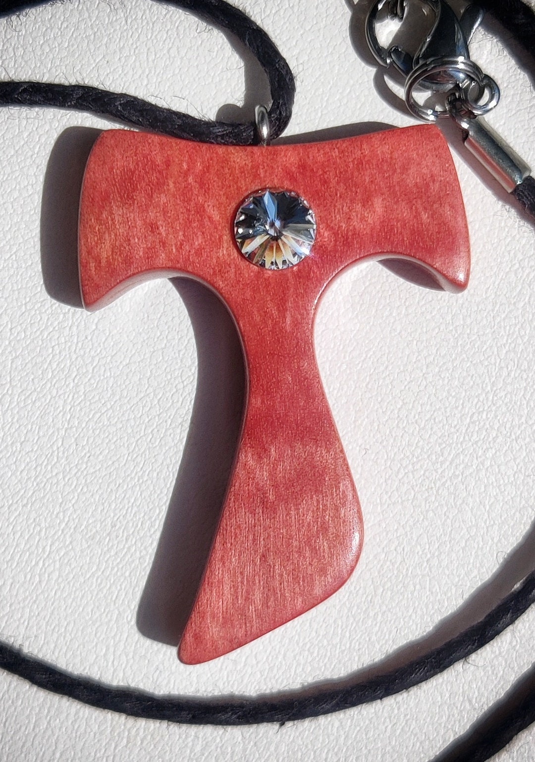 Necklace With Handcrafted Franciscan Tau Pendant 4 X 3 Cm in Top ...