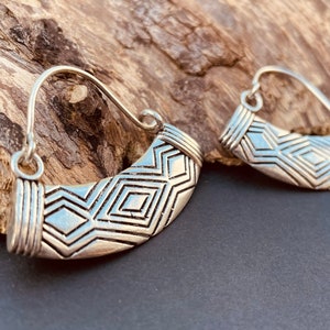 Aztec Inca Style Silver Earrings Tunnels Ear Weights Ethnic - Etsy