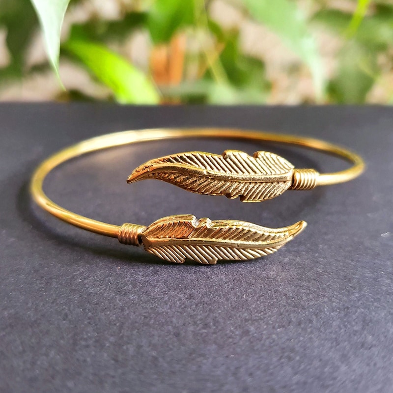 Feather Bangle - Etsy
