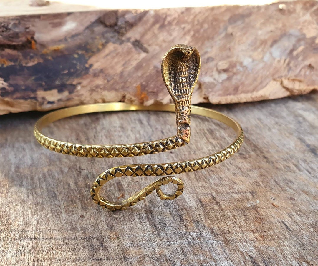 Snake Arm Bracelet / Brass / Boho / Tribal / Spiral / Bangle/ Ethnic ...