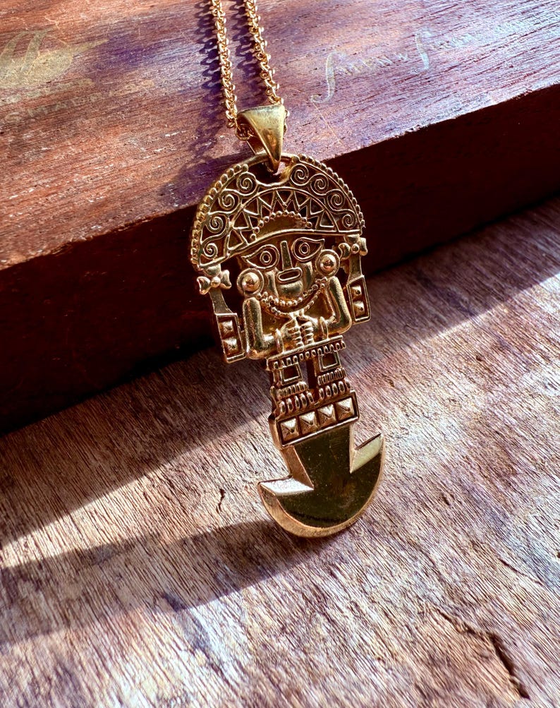 Peruvian Tumi Necklace, Talisman Pendant, Stainless Steel Chain, Gift ...