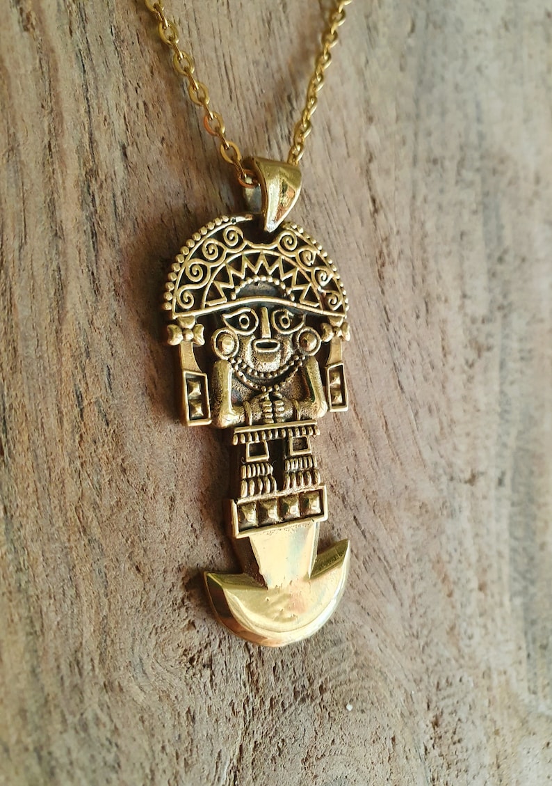 Peruvian Tumi Necklace, Talisman Pendant, Stainless Steel Chain, Gift ...