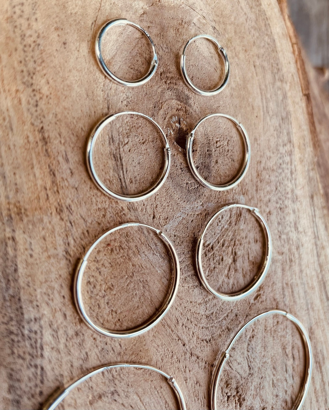 Sterling Silver 925 Clicker Hoops / Pure Silver Earrings / Everyday ...