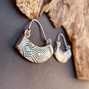 Aztec Inca Style Silver Earrings Tunnels Ear Weights Ethnic - Etsy